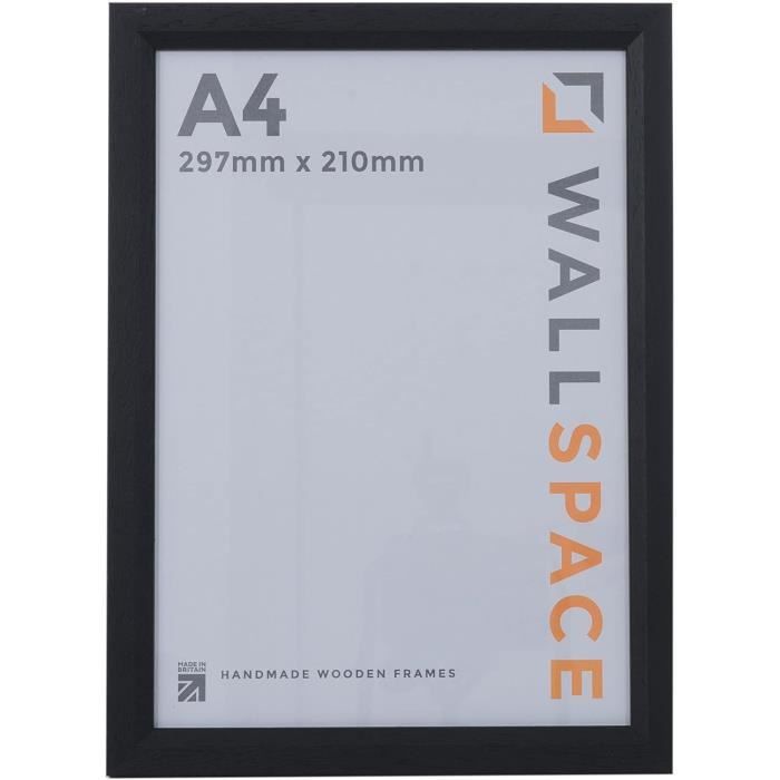 Cadre Noir A4 | Cadre Photo Biseauté A4 Noir 297 X 210 | Cadre Photo A4 Noir | Cadre Photo A4 En ...
