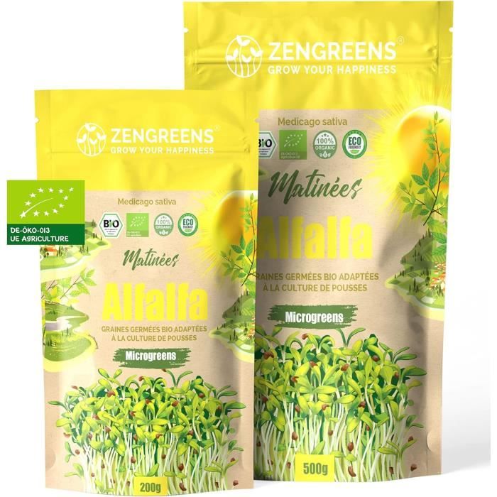 Graines De Alfalfa Bio - Choisissez Entre 10G, 200G Et 500G - Graines ...