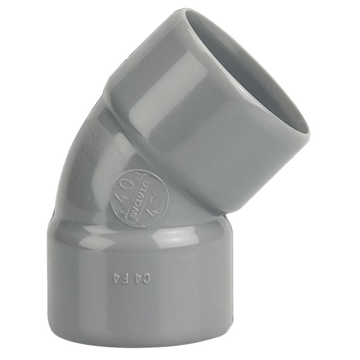 Coude PVC double Femelle 45° D40 - WAVIN - 3026067 - Cdiscount Bricolage