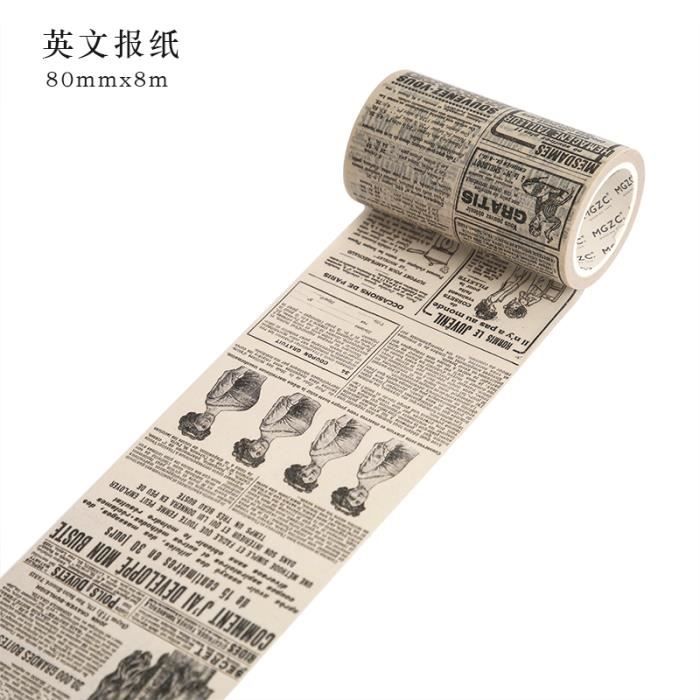 RUBAN ADHESIF ,K--bande en papier Washi Style Vintage 11, étiquette ...