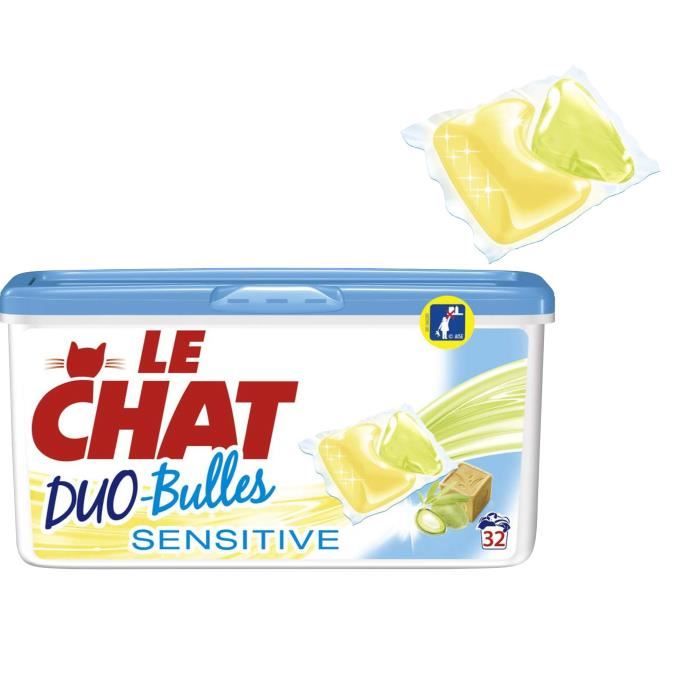 LE CHAT Lessive en doses - Au savon de Marseille et lait d'amande douce ...