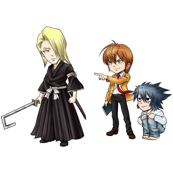 Sticker Mural 55 cm Manga - Parodie Bleach VS Death Note - Traduction ...