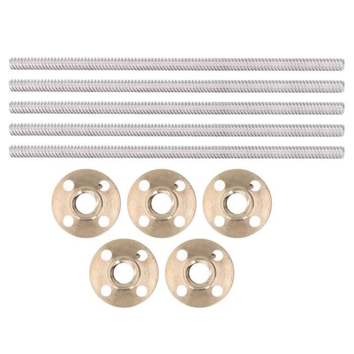 PAL 5 Set Imprimante 3D T8x8 Vis mère Écrou en laiton Vis trapézoïdale ...