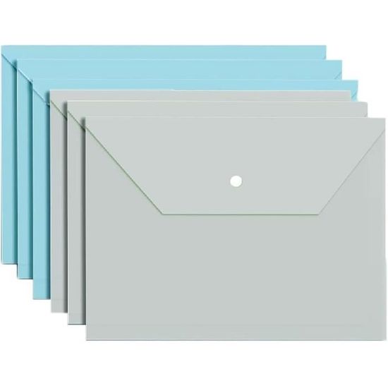 20 Pcs Plastique Enveloppe Dossier Dossiers De Documents Clairs 4 ...