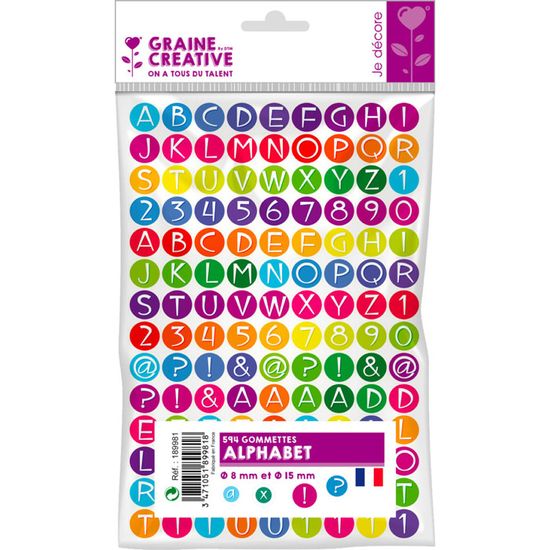 Gommettes Alphabet x 594 - Cdiscount Jeux - Jouets