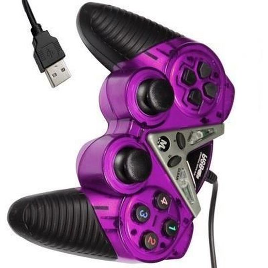 Manette de jeux USB-PC (rose) dual-choc - Achat / Vente manette jeux ...