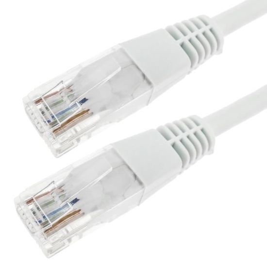 CableMarkt - Câble réseau Cat 5e UTP RJ45 25 cm de couleur blanche - Cdiscount Informatique