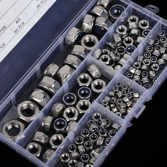 SAL écrous en acier inoxydable Kit de fixations d'écrous hexagonaux en ...