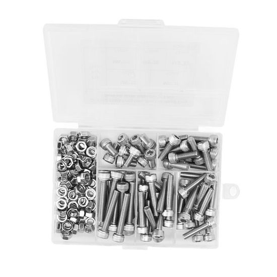 Kit d'écrous et vis à douille hexagonale - ZJCHAO - M5 - 150 pièces ...
