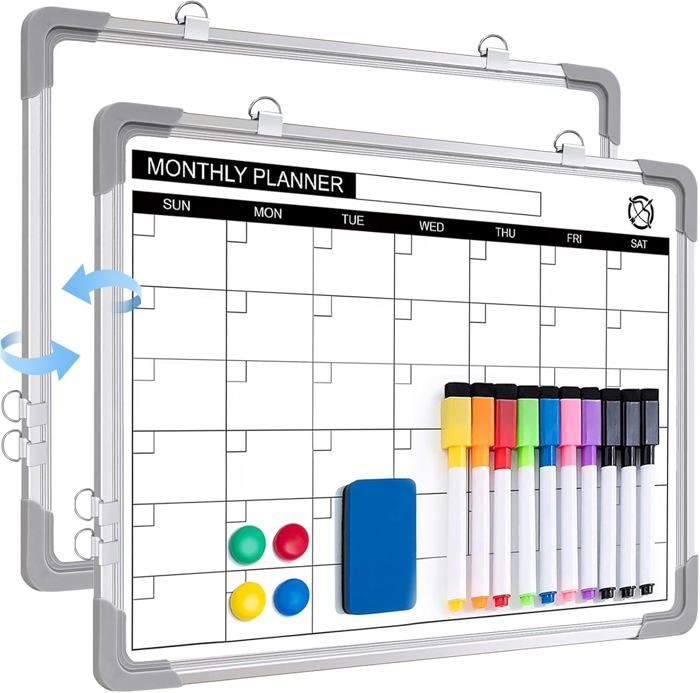 ARCOBIS Tableau blanc mensuel pour mur, 40 x 30 cm, format A3, mini ...