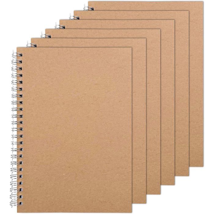 Labmilon Lot de 6 Carnet de Notes, Cahier Spirale, Notebook A5 de ...