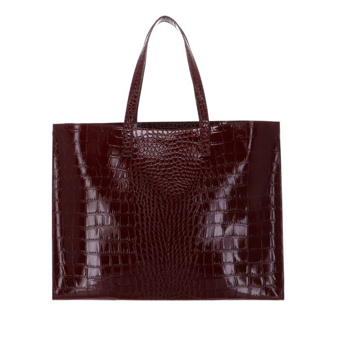 Ted Baker Sac shopper rouge vin pour femme - Wellma Croc Effect Icon ...