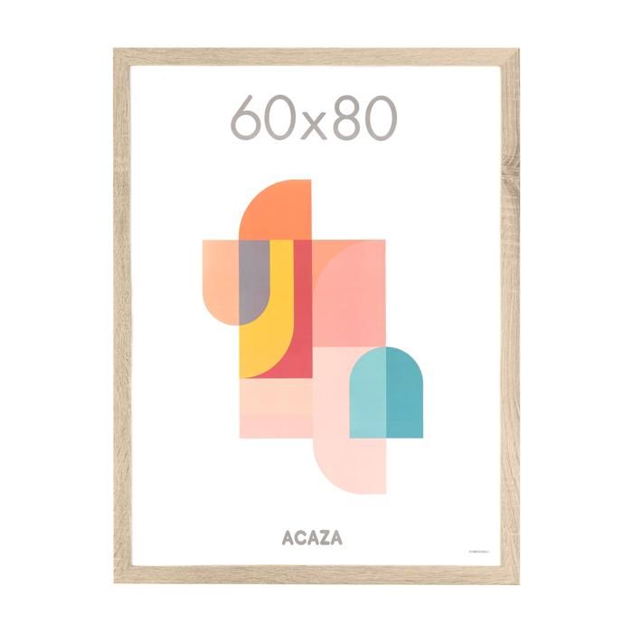 Fotokader - Fotolijst - 60x80 cm - MDF hout - Lichte Eik kleur ...