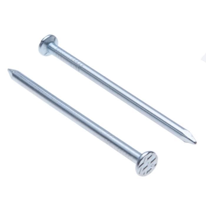 Clous Pour Bois À Tête Ronde Plate (Lot De 100) Galvanisés Pour Le ...