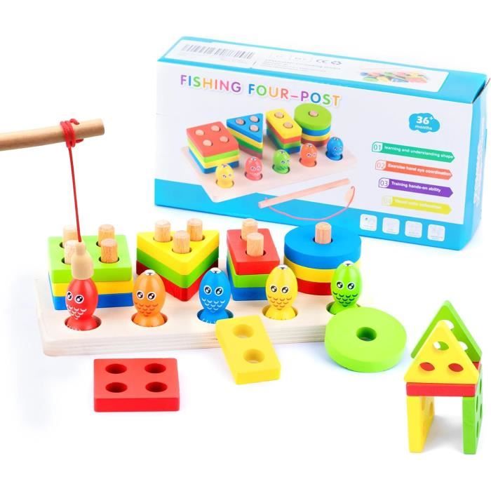 Montessori - Jouet en bois pour enfants - Tri et empilable - Jouet de ...