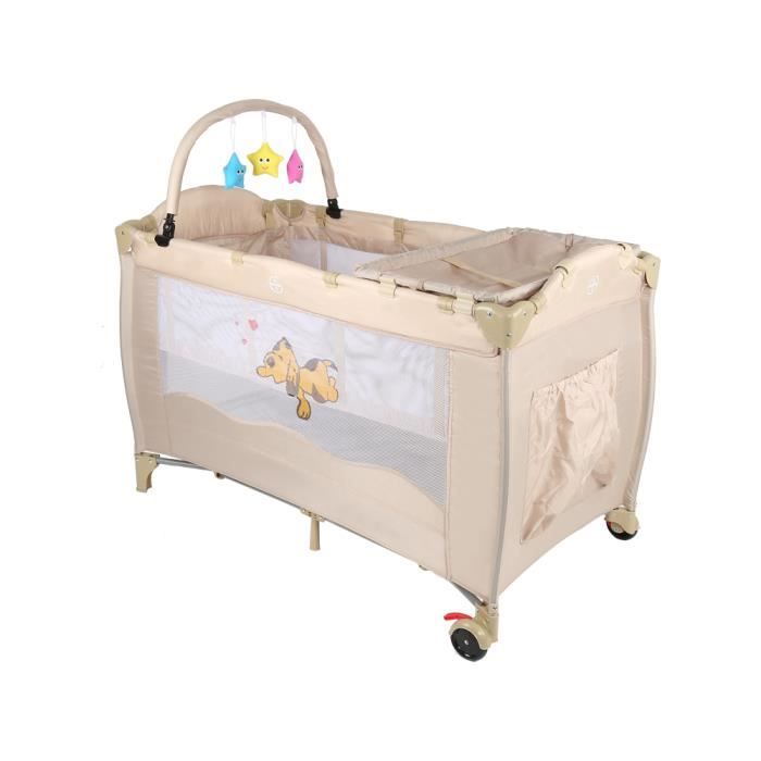 MISS Lit parapluie Lit Bébé de Voyage Pliant Table à langer + jouets ...