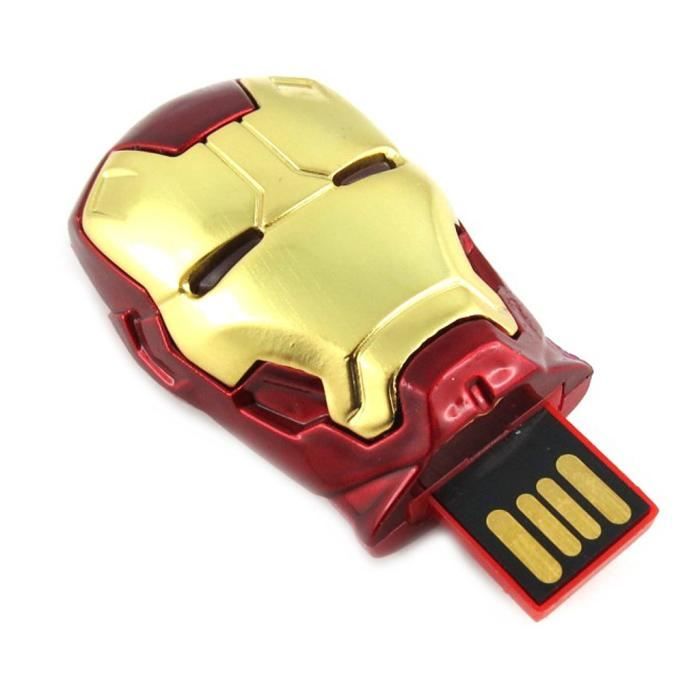 Clé USB "Iron Man" rouge doré (8Go) - Cdiscount Informatique