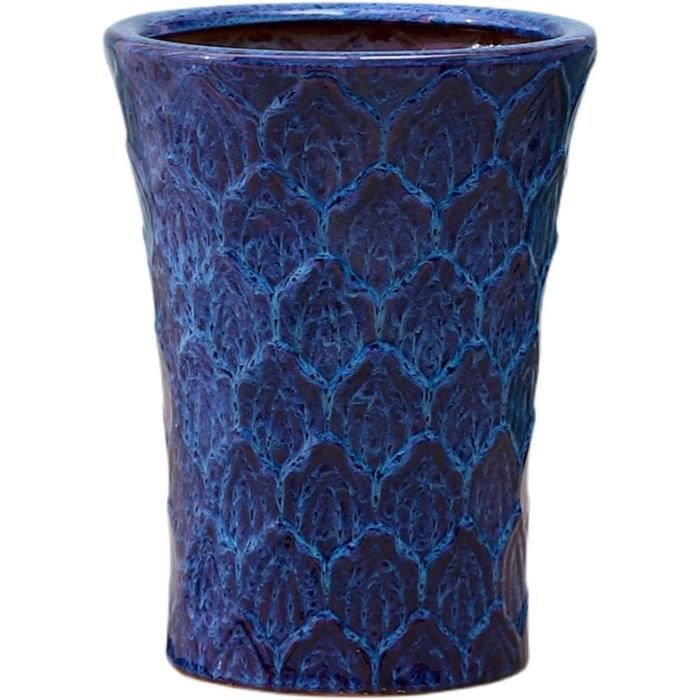Pot de fleurs pour jardin Pot de fleurs rond haut en céramique moderne ...