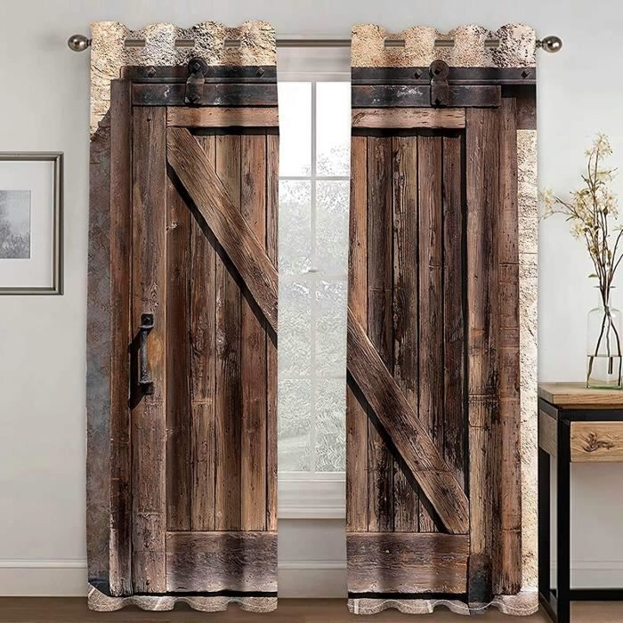 Rideau Occultant Thermiques Fenetre, Rideaux Occultants Motif Bois par ...