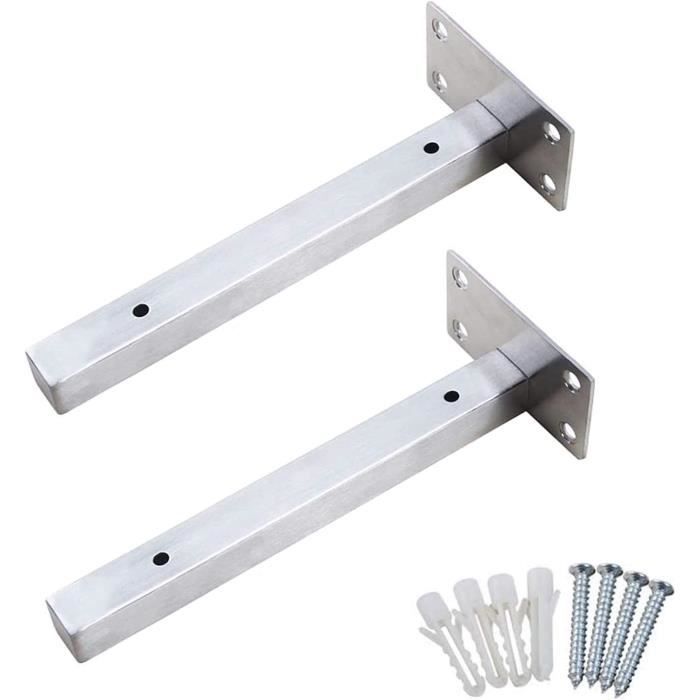 Heavy Duty Équerre DÉtagère Noir - 1 Paire Equerre Metal Acier ...