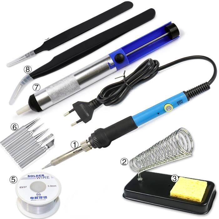 Poste a souder,Mini fer à souder électrique à température réglable 60W ...