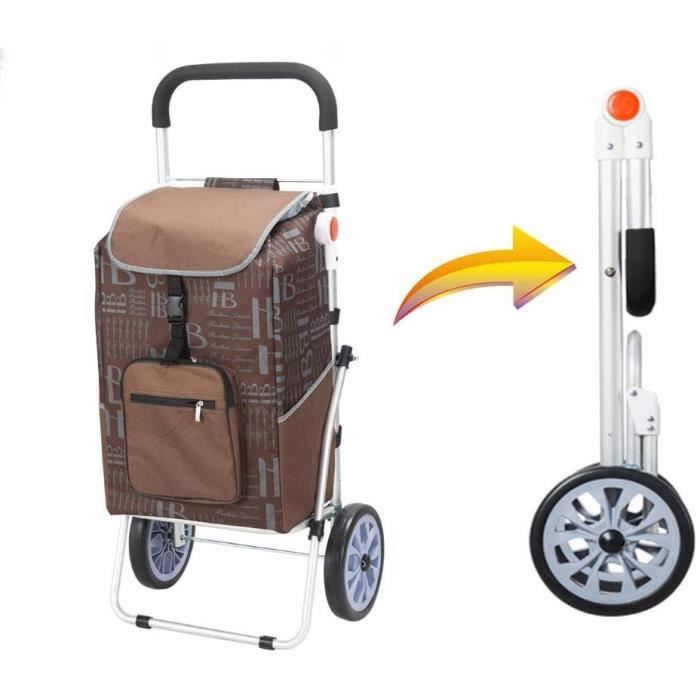 Chariot de Course Pliable à Roulette,2 en 1 Caddie Courses Diable ...