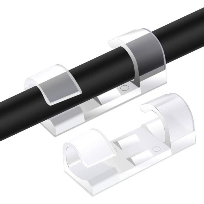 60Pcs Clips Cable Clips Rangement de Cable avec de Tampons Auto ...