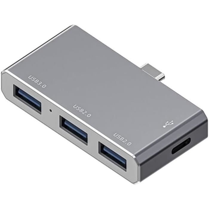 Mini Hub Usb Type C En Zinc 4 En 1 Station D'Accueil Multi-Ports Usb 3. ...