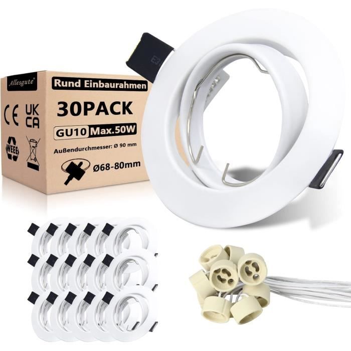 Projecteurs Spot Encastrable Gu10 Set - Spot Led Encastrable De Plafond ...