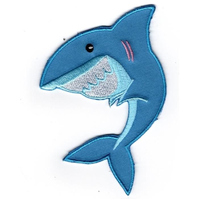 Patch Ecusson Thermocollant Requin Bruce 7 x 9 cm - Cdiscount Beaux ...