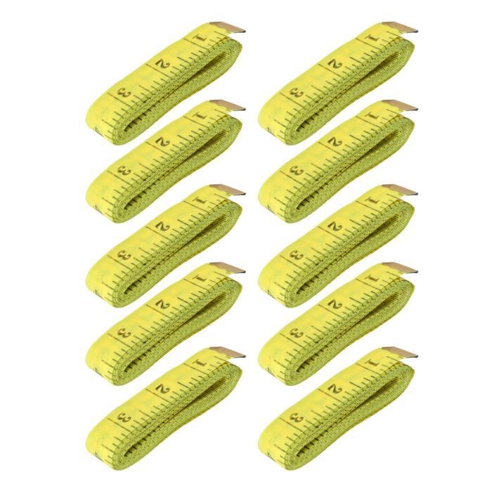 HURRISE Ruban plat 10pcs Ruban de Mesure Règle Flexible à Double ...