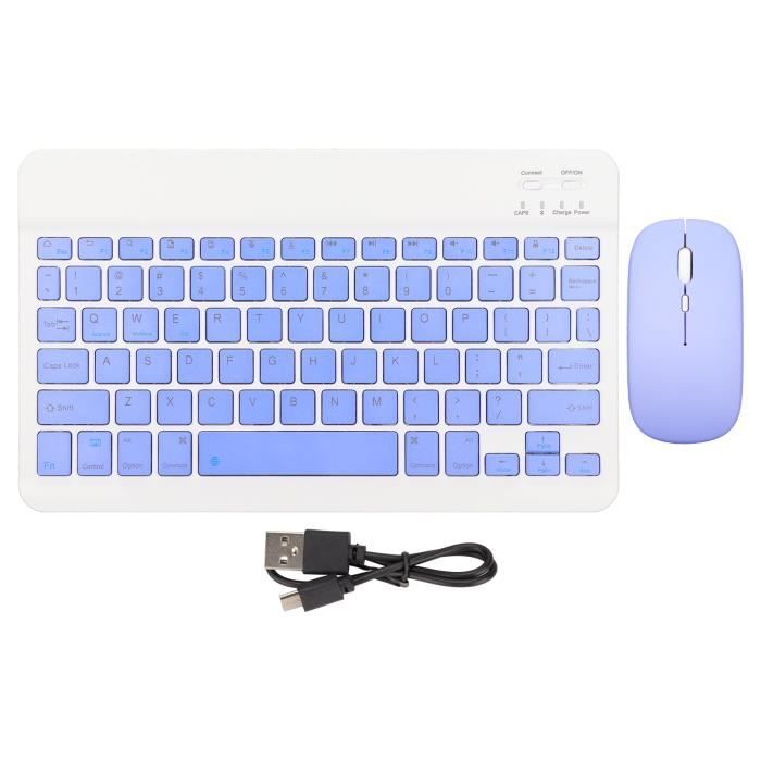 Ensemble Clavier sans fil BT 10po charge USB ultra fin et silencieux ...