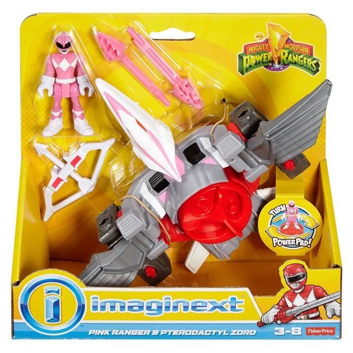 Imaginext Power Rangers Rose Ranger et ptérodactyle Zord véhicule ...