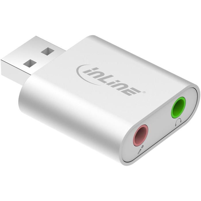 Carte son USB - InLine - HS100B - Stéréo - Compatible Windows et Mac ...
