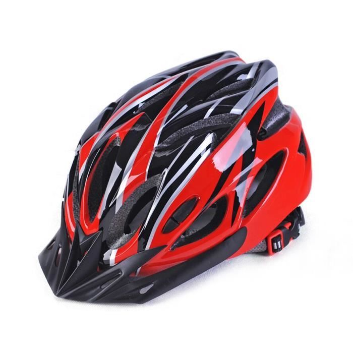 Casque de vélo de sécurité ultra-léger et respirant - Rouge et noir ...