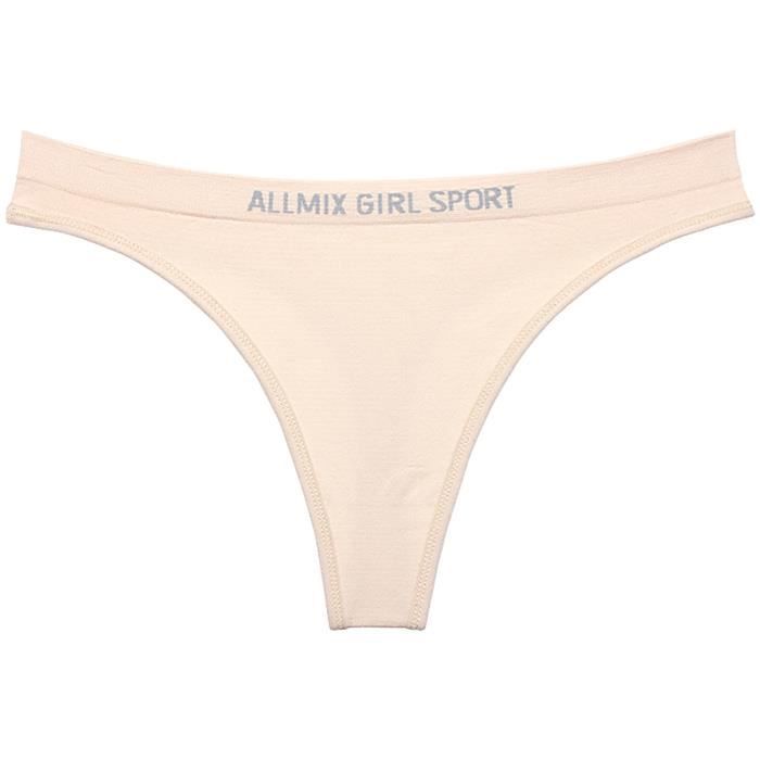 Culotte Sexy Femme Sport Rayé Taille Basse String Minimaliste Sans ...