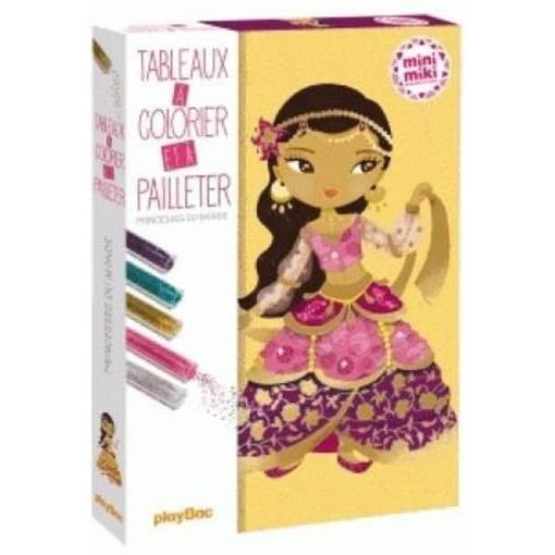 Livre - mes tableaux à colorier et à pailleter ; minimiki ; princesses du monde - Cdiscount Jeux ...