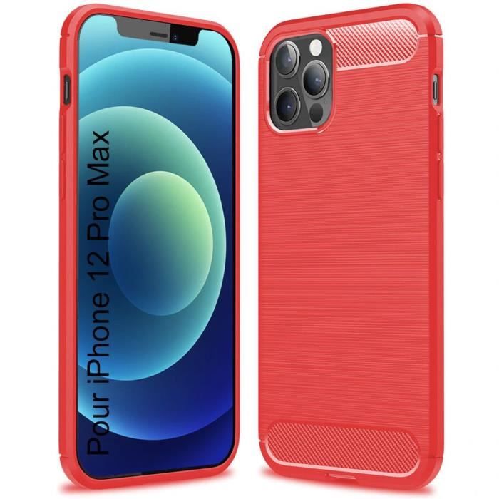 Coque de Protection - PROSHOP - pour iPhone 12 Pro Max - Rouge - Souple ...