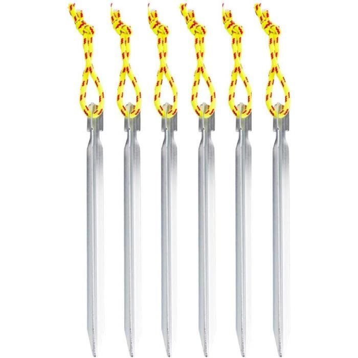 Lot De 6 Piquets De Tente De Camping, Corde, Piquets De Jardin, Clous ...