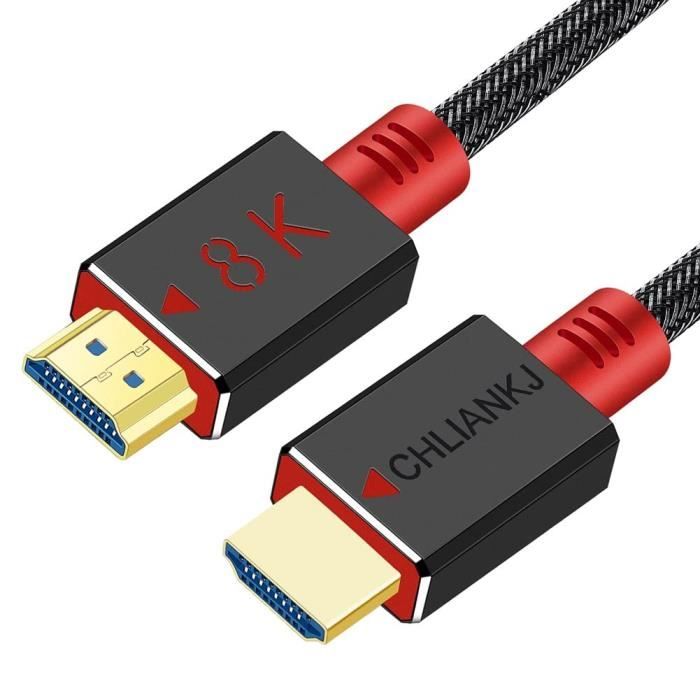 Câble Hdmi 2.1, Câble Hdmi 8K, Uhd Haute Vitesse 48 Gbps 8K 60Hz 4K ...