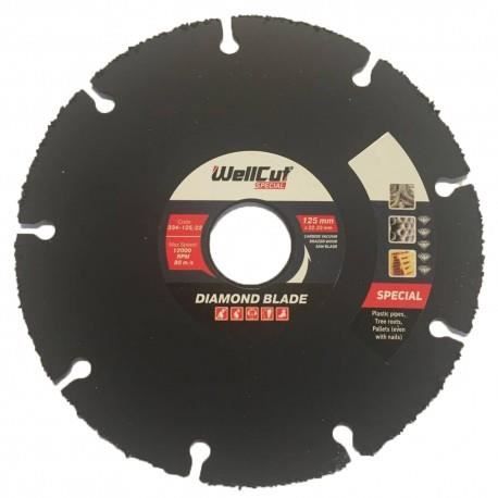 Disque WellCut SPECIAL DIAMANT (PALETTE BOIS) - Taille - Ø 125 x 22 ...