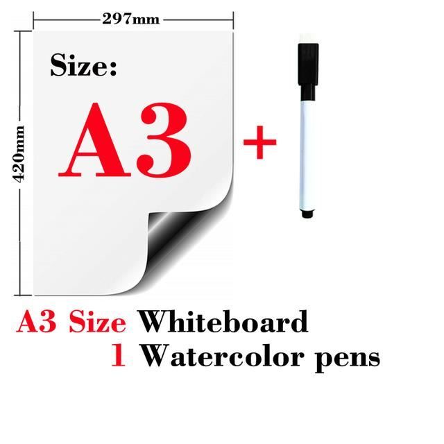 Tableau blanc,A3-1Pen--Autocollant pour tableau blanc magnétique ...