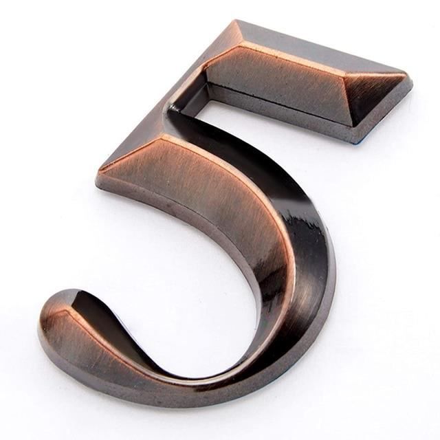 PLAQUE DE PORTE,Bronze-7cm-Number 7--Autocollants numéros de boîte aux ...