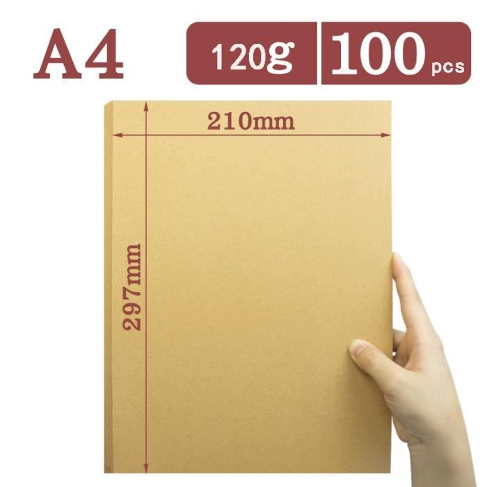PAPIER CADEAU,A4 120g 100pcs--Papier kraft A4 A3 en carton épais ...