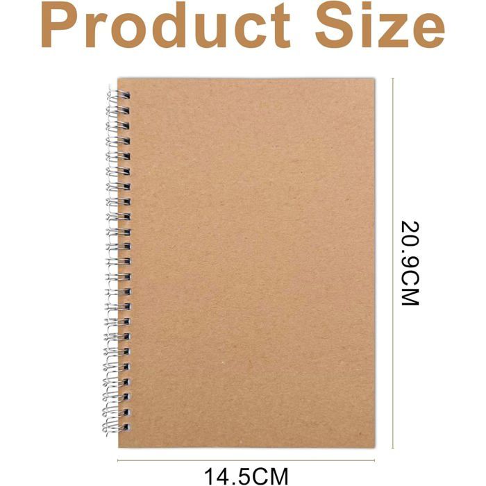 Labmilon Lot de 6 Carnet de Notes, Cahier Spirale, Notebook A5 de ...