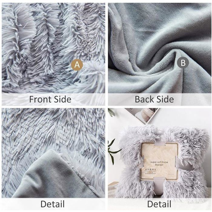 Couverture Polaire - KEEJAA - Plaid Canapé - 160x200 cm - Douceur ...