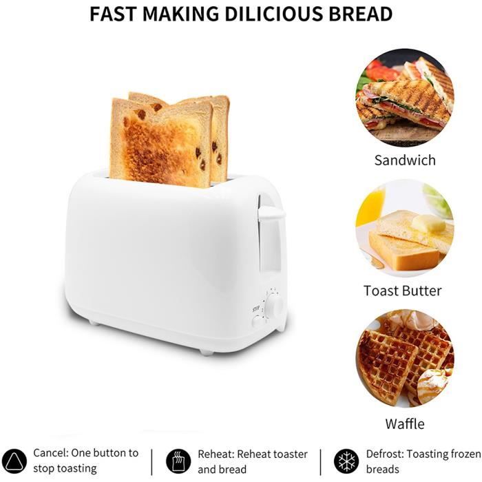 Grille Pain Toaster Inox Baguette Automatique Toaster 2 Tranches Extra ...