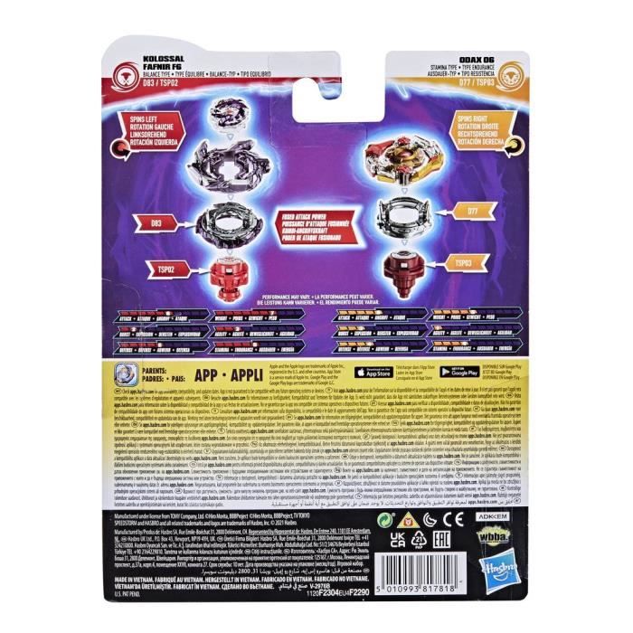BEYBLADE - Burst Surge Dual Pack - 2 toupies de compétition Speedstorm ...