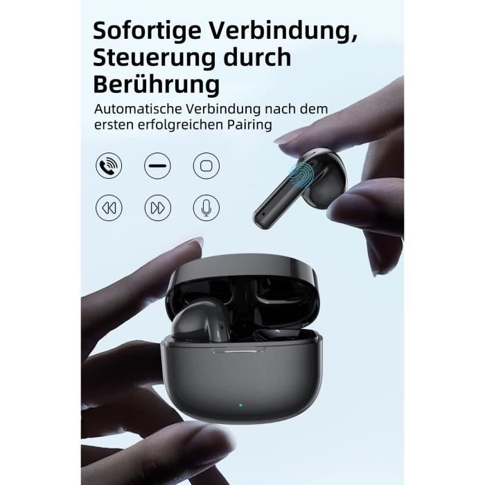 Écouteurs Bluetooth Avec Microphone, Ipx7, Étanche, Sans Fil, Contrôle ...
