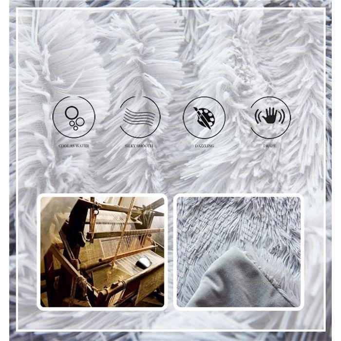 Couverture Polaire - KEEJAA - Plaid Canapé - 160x200 cm - Douceur ...